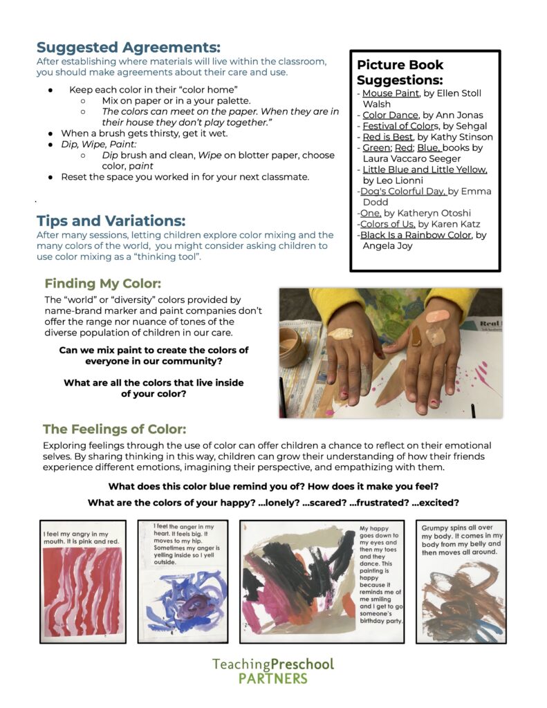 Exploring Color - Teaching Preschool Partners